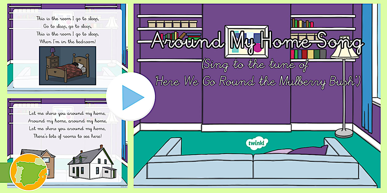Around My Home Song PowerPoint (teacher made) - Twinkl