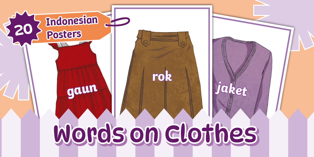 Words on Clothes - Indonesian Posters