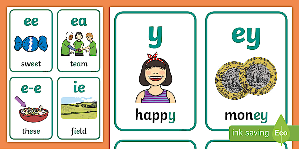 ESL 'ee' Sound Flashcards (teacher made) - Twinkl