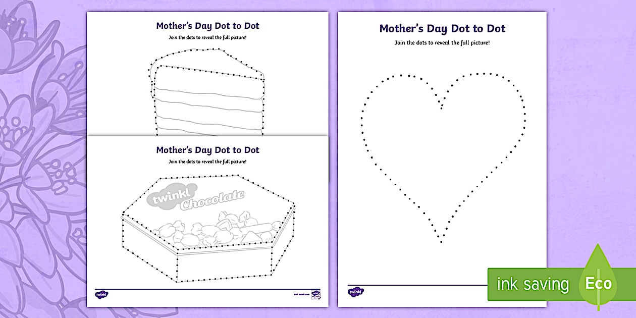 Higher Ability Mother's Day Dot to Dot Worksheet - Twinkl