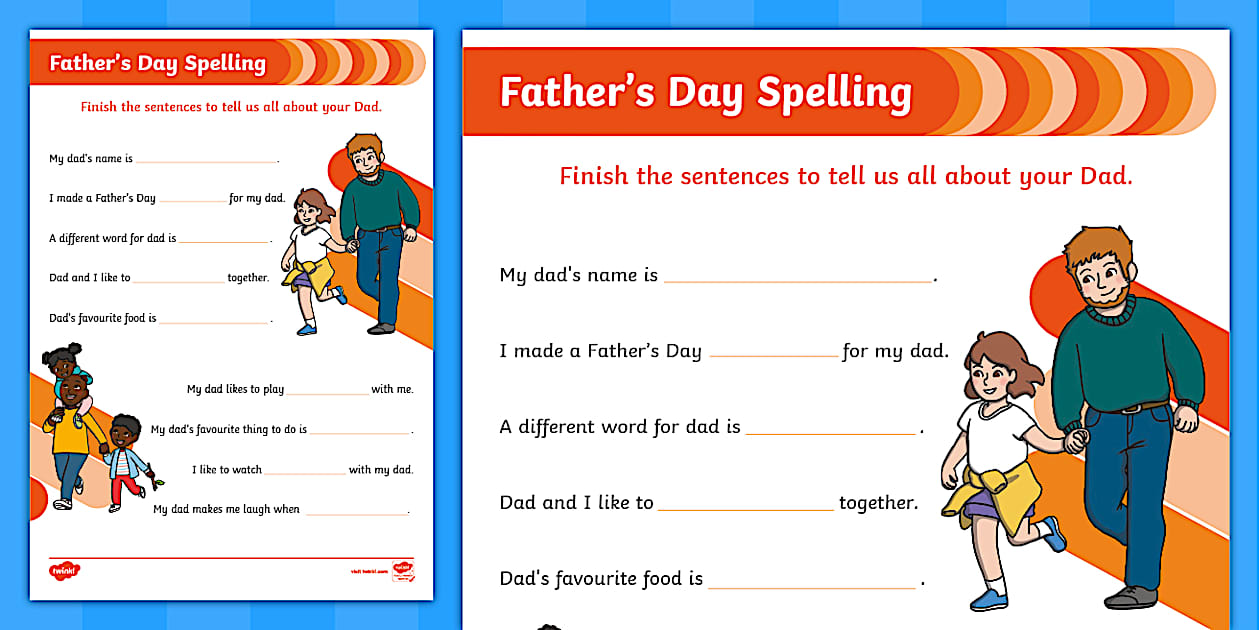How Do You Spell Father? | Father's Day Spelling Activity