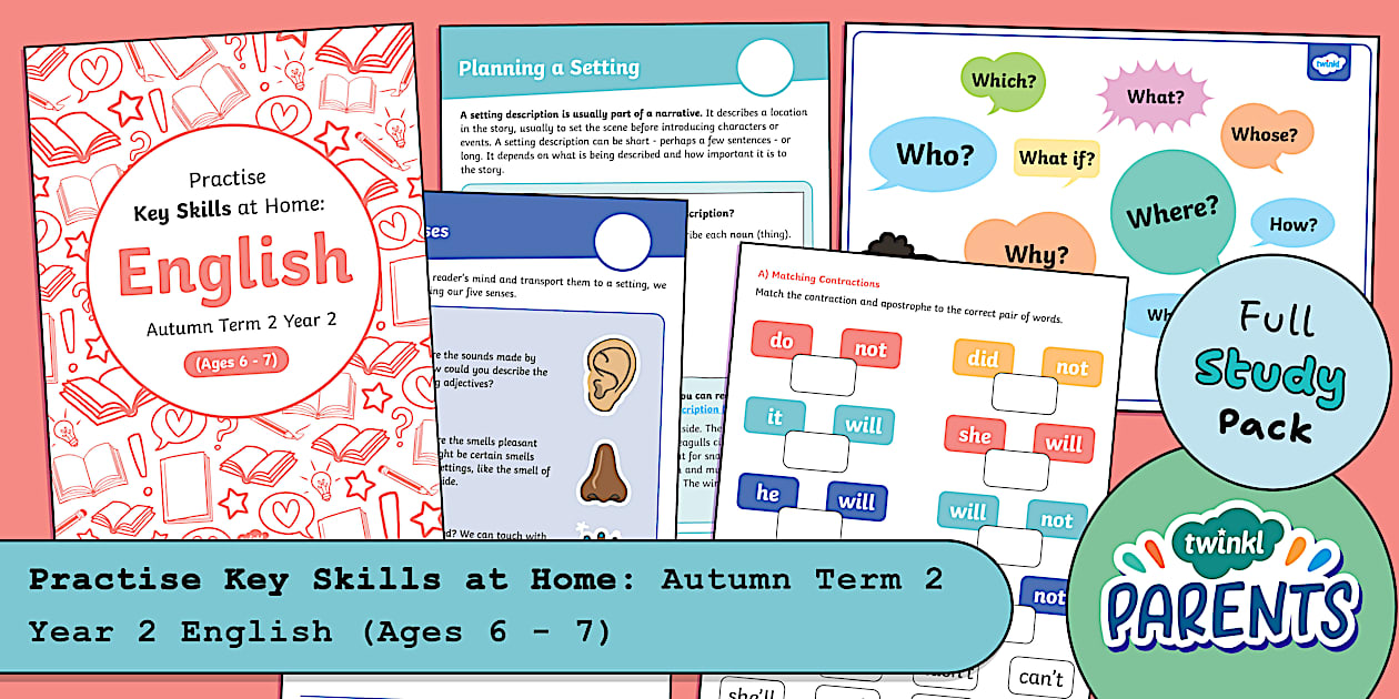 Practise Key Skills at Home: Autumn Term 2 Year 2 English