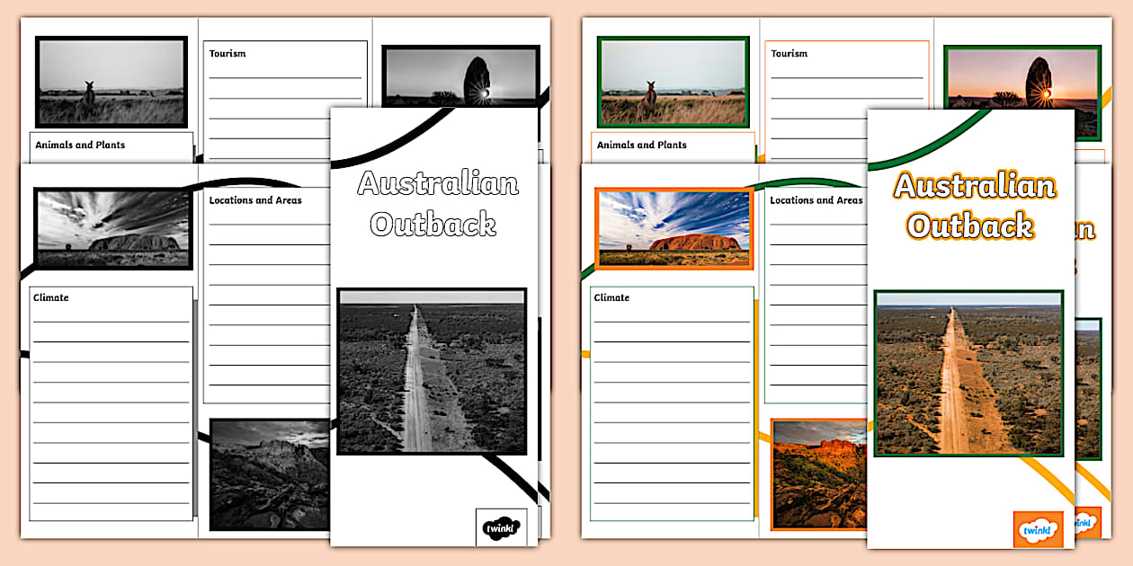 Australian Outback Leaflet Template (teacher made) - Twinkl