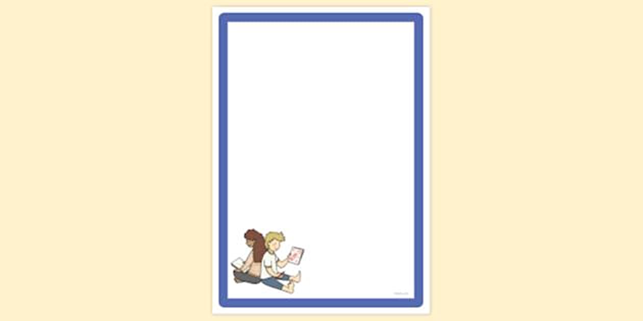 Simple Blank Doodle Page Border | Page Borders | Twinkl