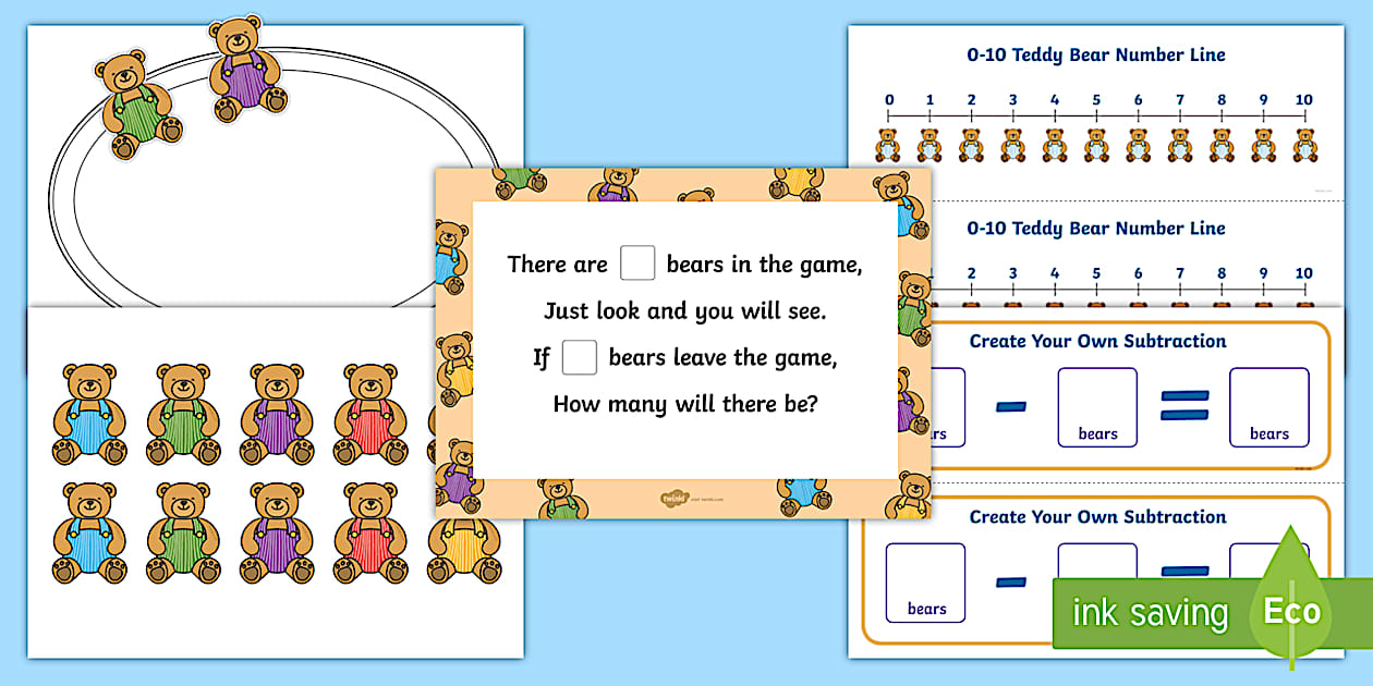How Many Bears? Subtraction Game (teacher made) - Twinkl