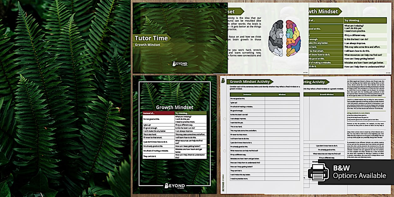 Beyond Cymru: Growth Mindset Pack