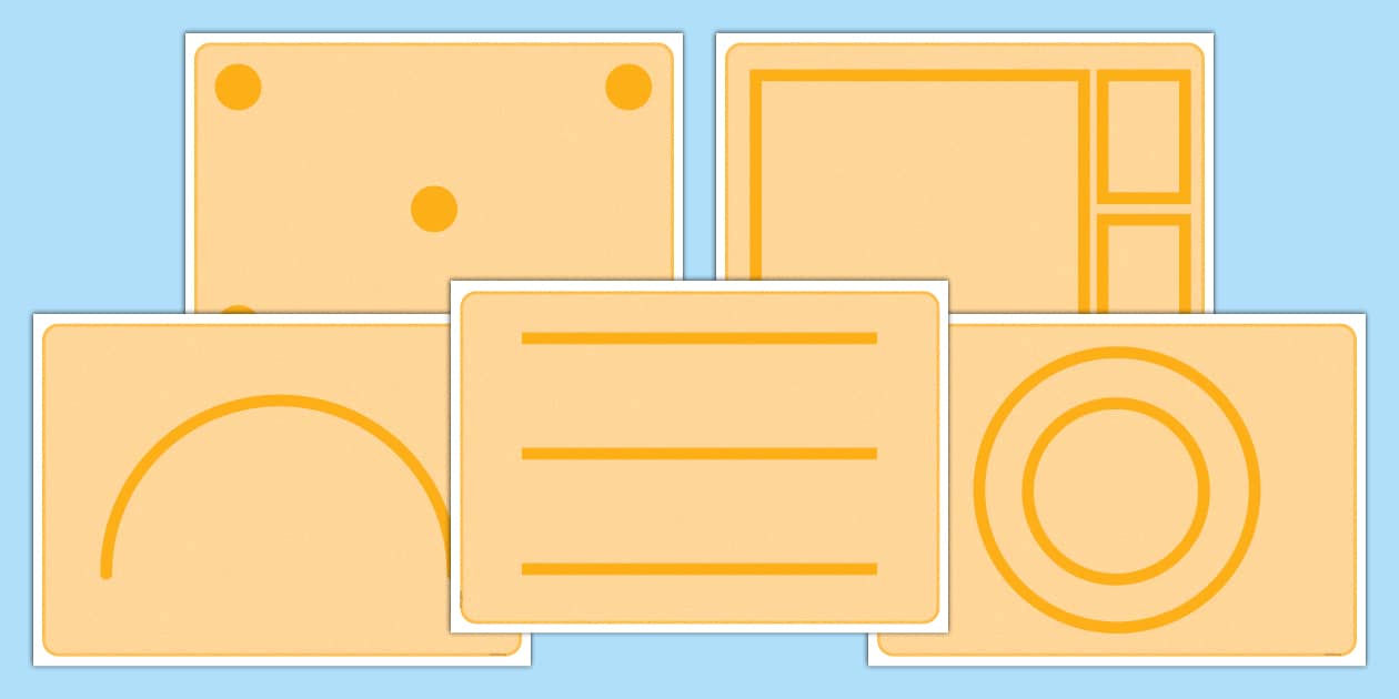 Cartes de modèles de pré-écriture pour bac à sable