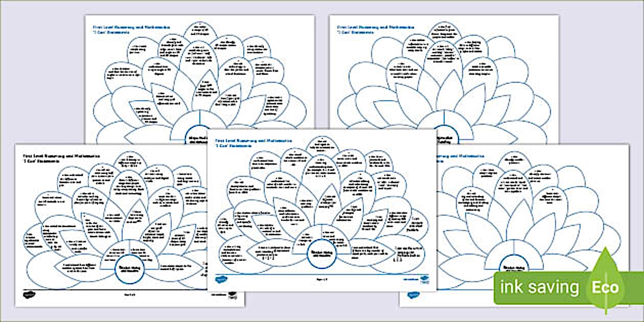 CfE First Level Numeracy and Mathematics Flower Tracker