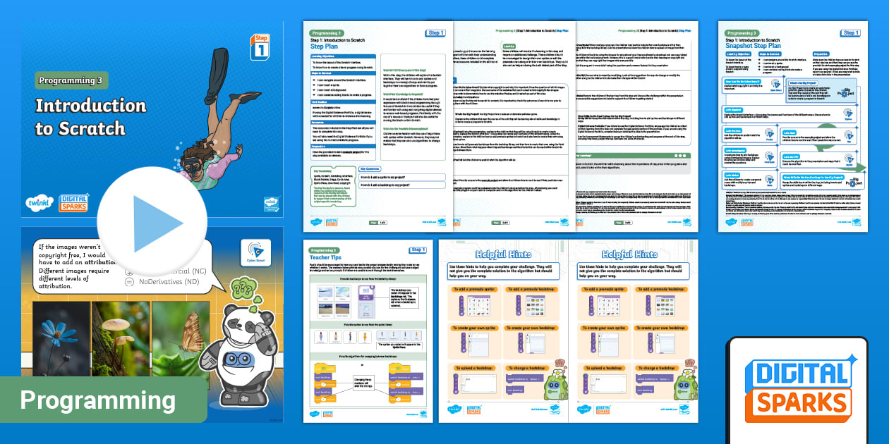 Digital Sparks: Programming 3: Step 1 (teacher made)