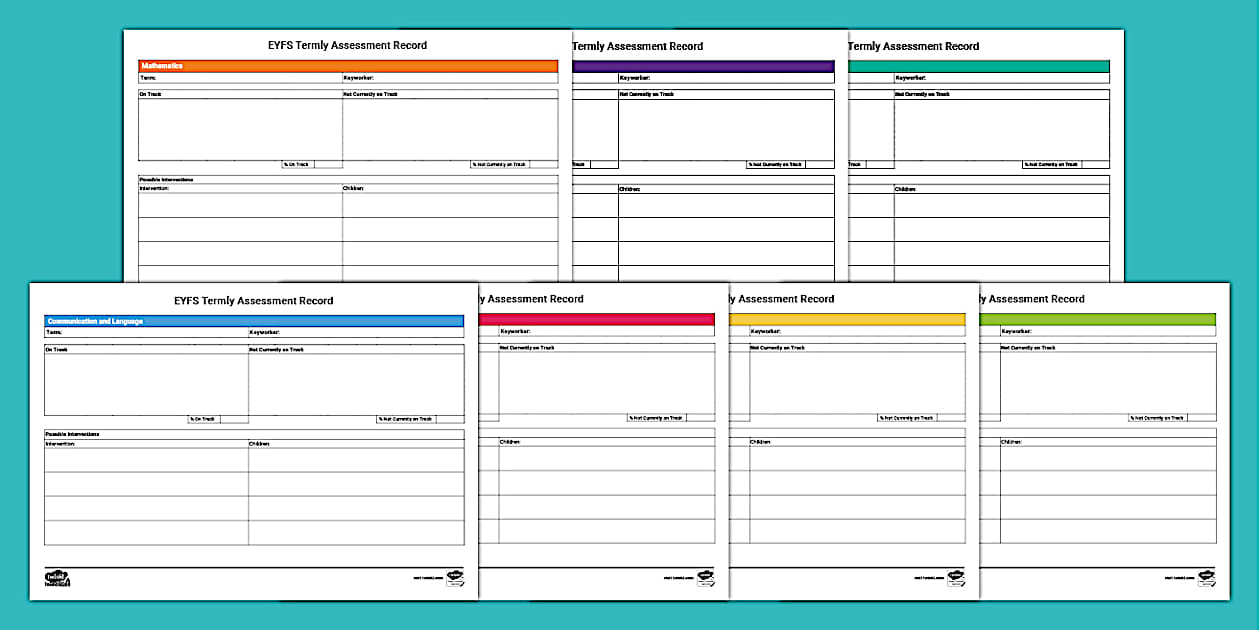 EYFS Areas of Learning Termly Progress Record (teacher made)
