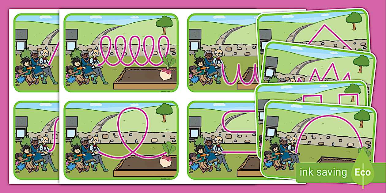 The Enormous Turnip Mark-Making Pattern Cards (teacher made)