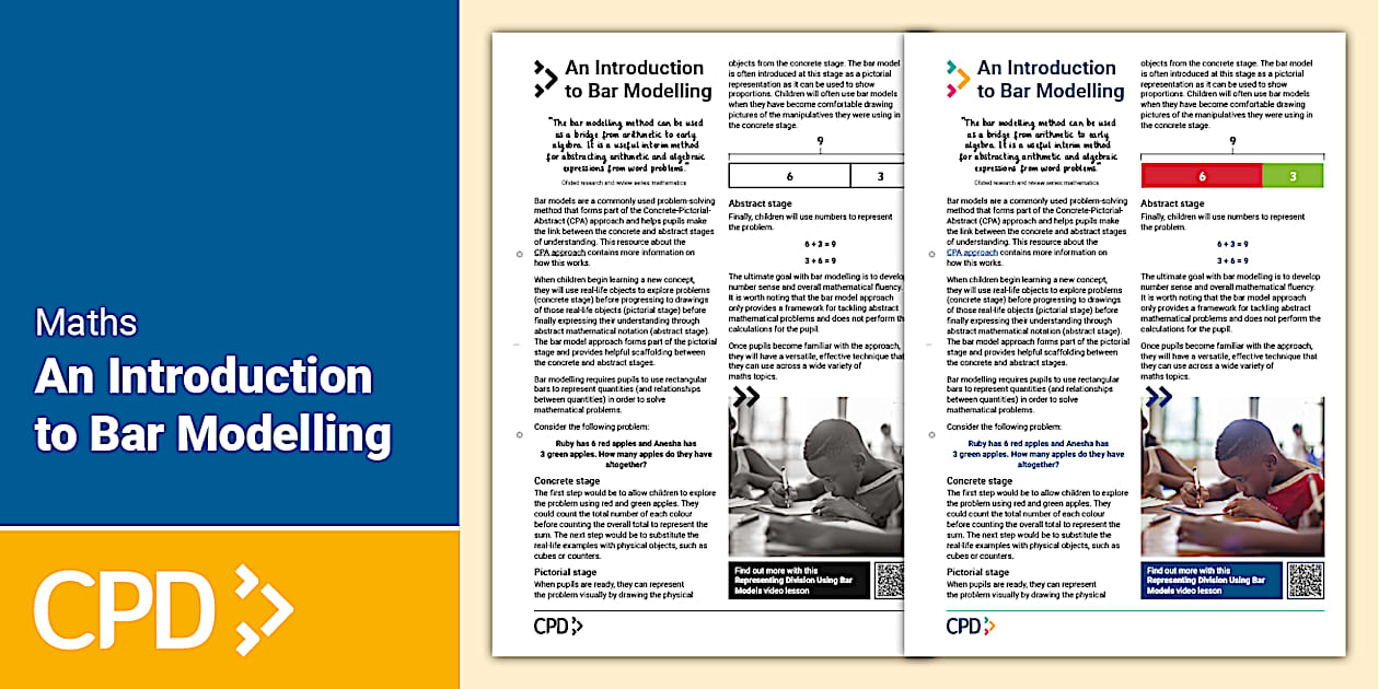 An Introduction to Bar Modelling CPD (Teacher-Made) - Twinkl