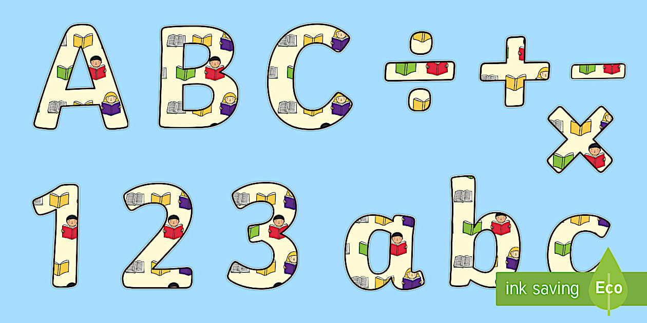 👉 Reading Area Themed Size Editable Display Lettering - reading