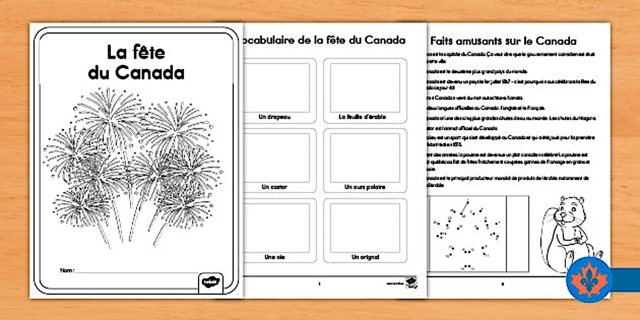 Livret d'activités - La fête du Canada