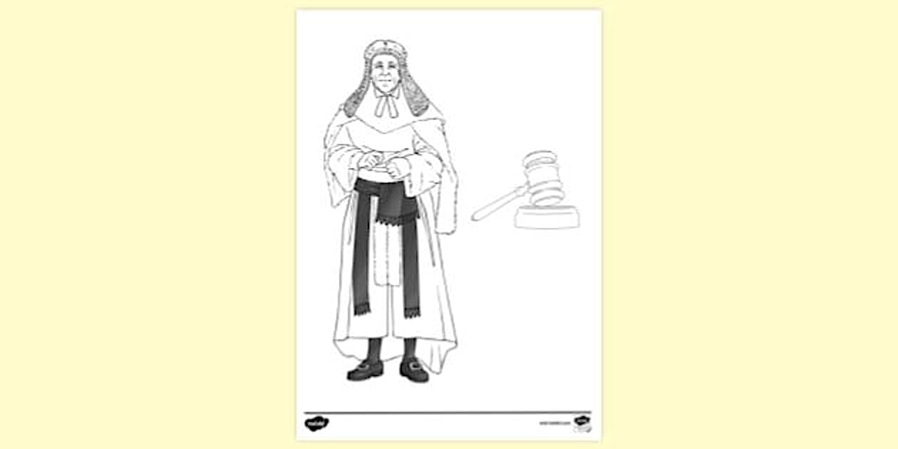 Judge Colouring | Colouring Sheets (teacher made) - Twinkl
