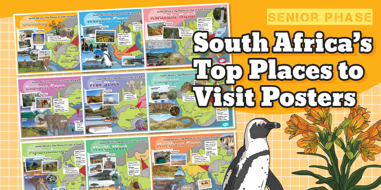 SP Geo - SA's Top Places to Visit - Posters (CAPS Aligned)