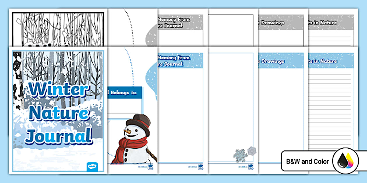 Winter-themed Nature Journal (teacher made) - Twinkl