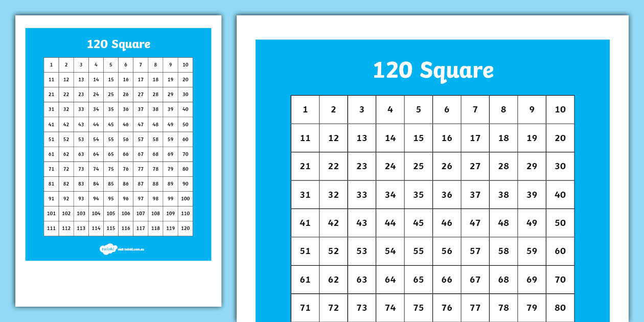 120 Square (teacher made) - Twinkl