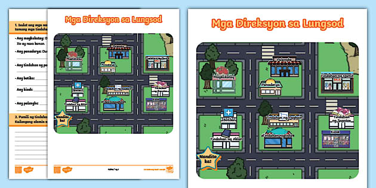 Mga Direksyon sa Lungsod Worksheet | Twinkl PH - Twinkl