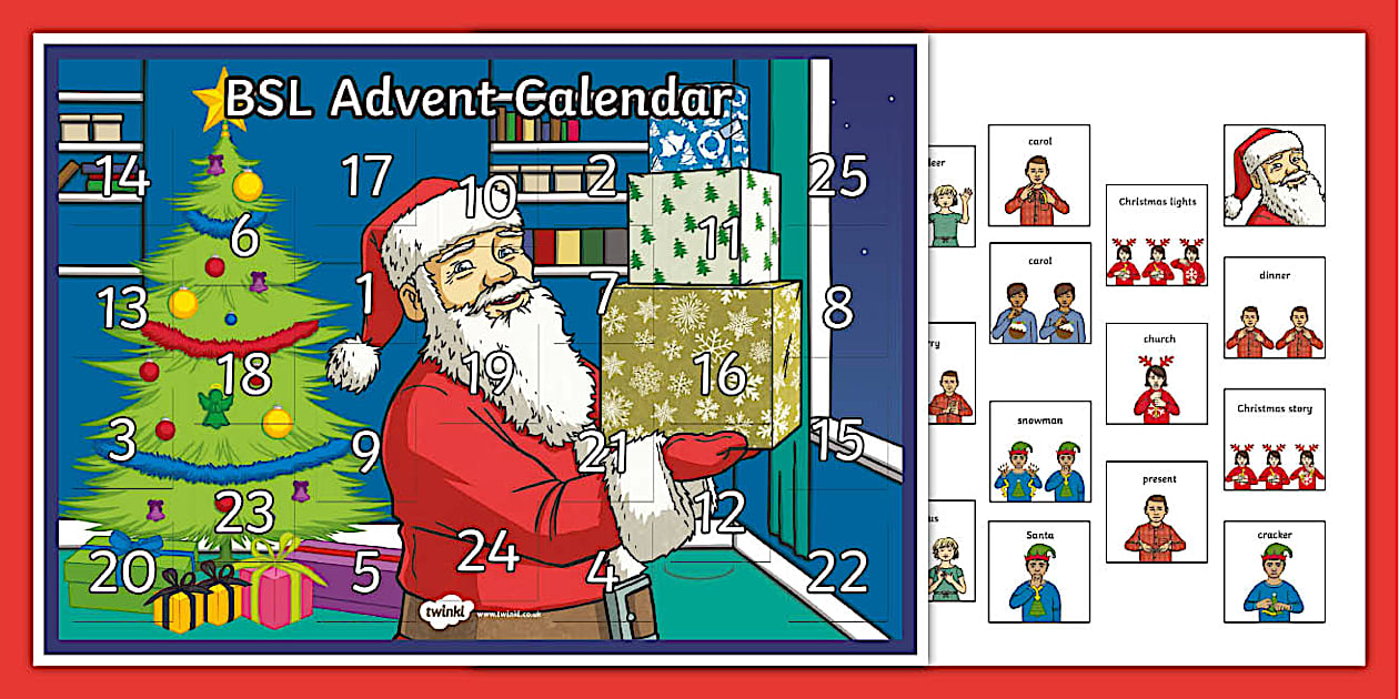 BSL Advent Calendar (teacher made) - Twinkl