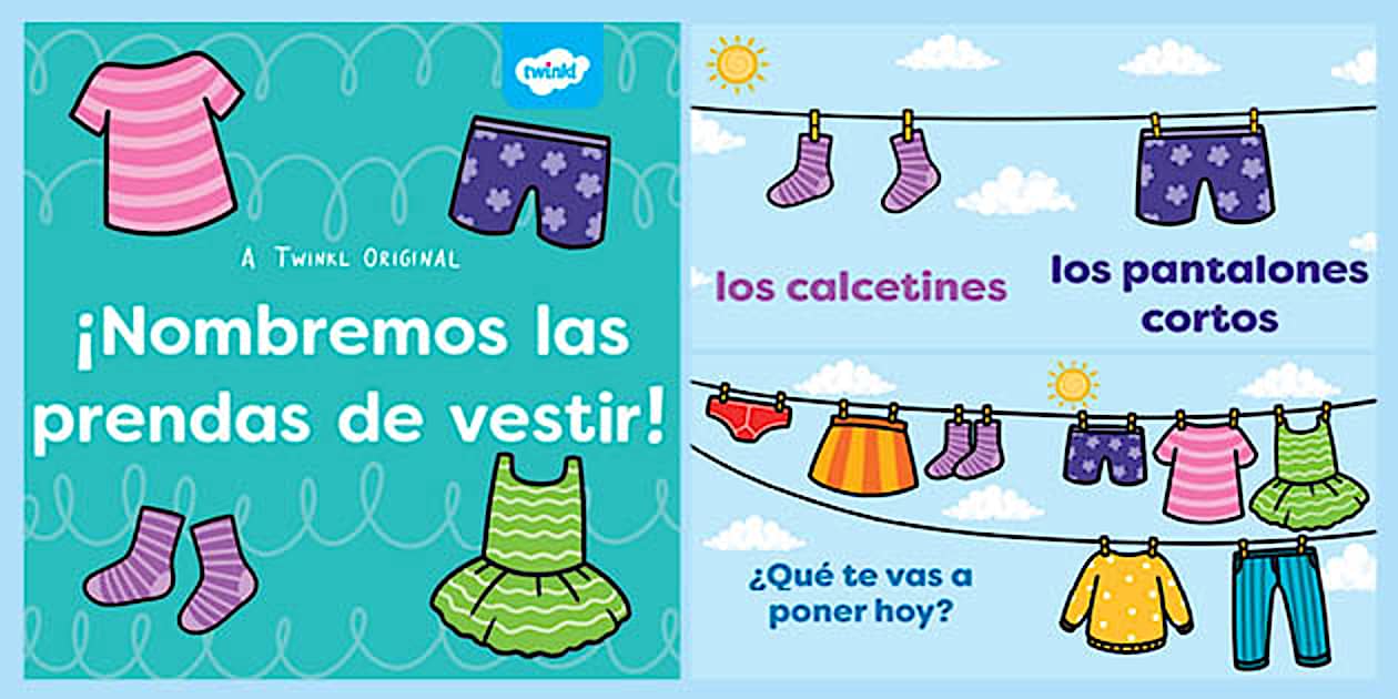 Ebook: ¡Nombremos las prendas de vestir!