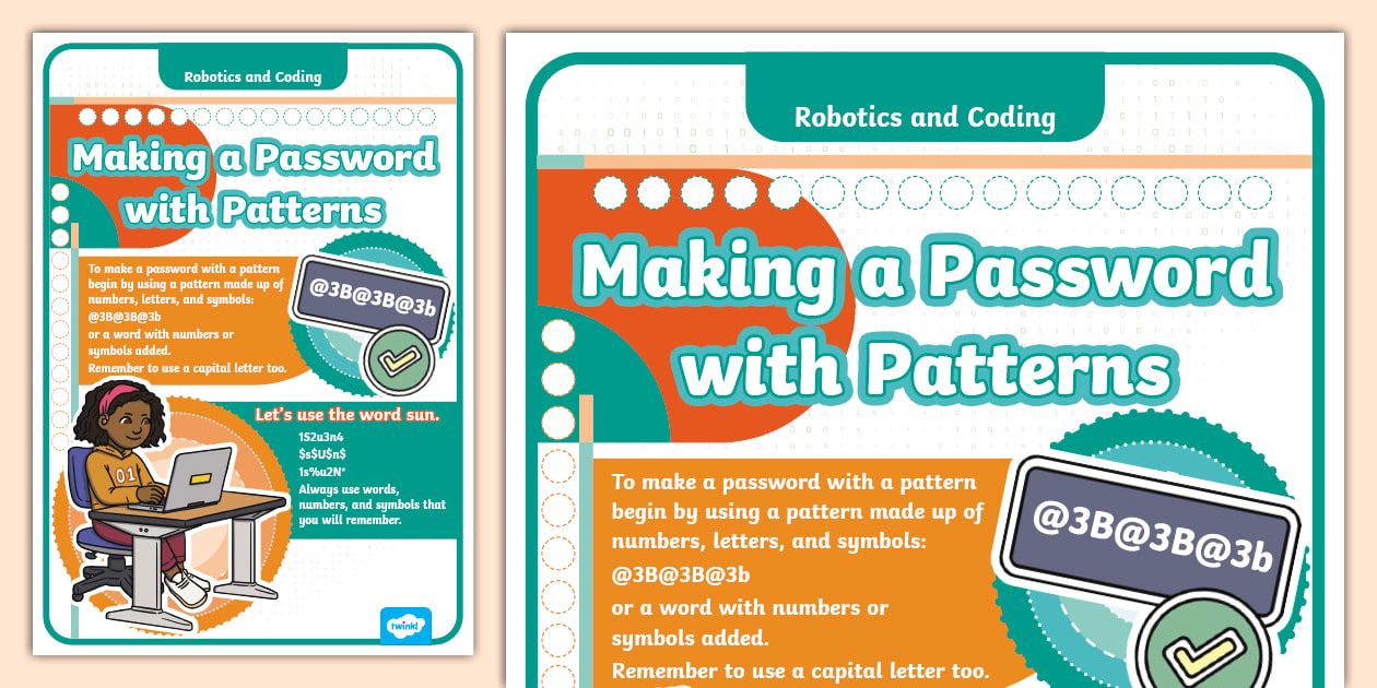 Coding And Robotics Making A Password Using A Pattern Poster
