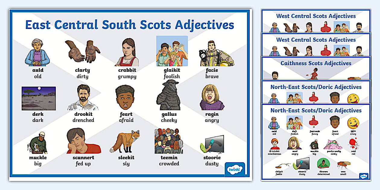 Scots Adjectives Word Mats
