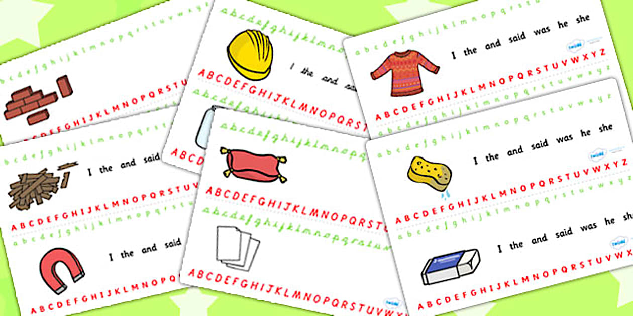 Editable Materials Alphabet Strips (teacher made) - Twinkl