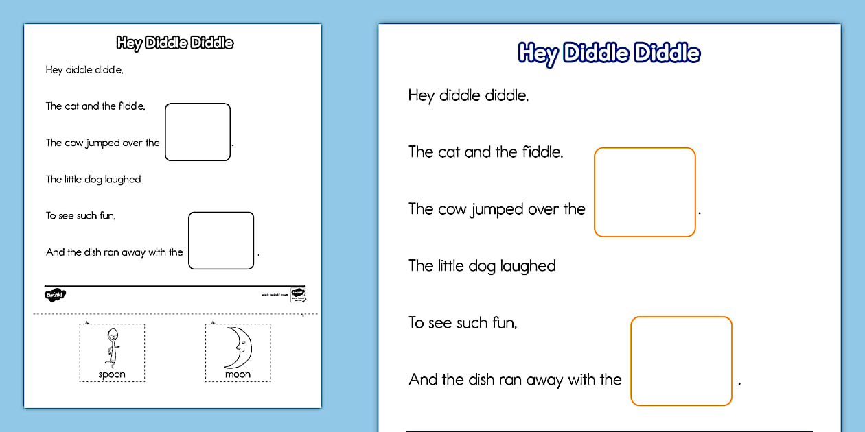 Complete the Rhyme Kindergarten Literacy Skills | Twinkl USA