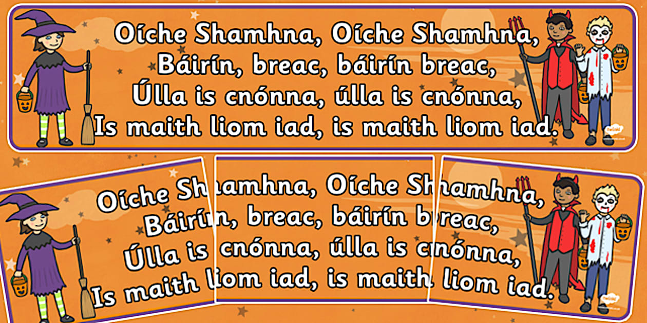 Editable Oíche Shamhna Display Banner (teacher made)