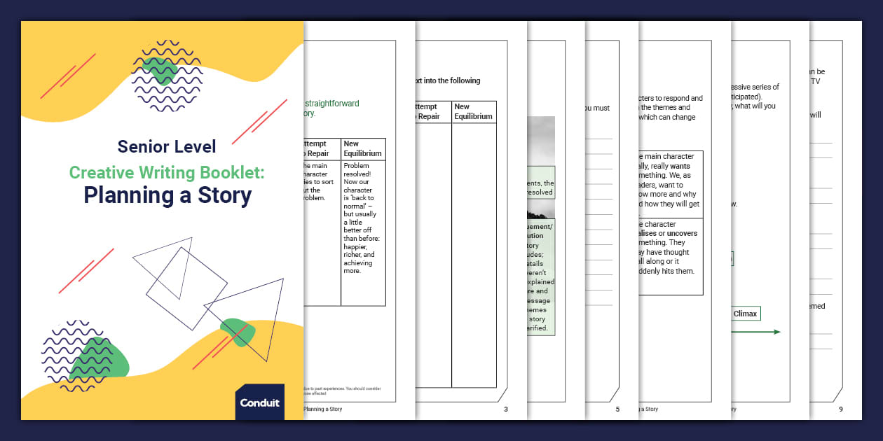 Senior Level Creative Writing Booklet: Planning a Story