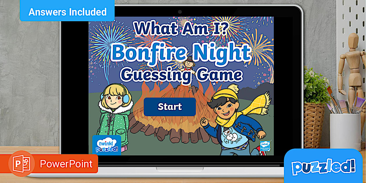 Fun Bonfire Night What Am I? Guessing Game Puzzle PowerPoint
