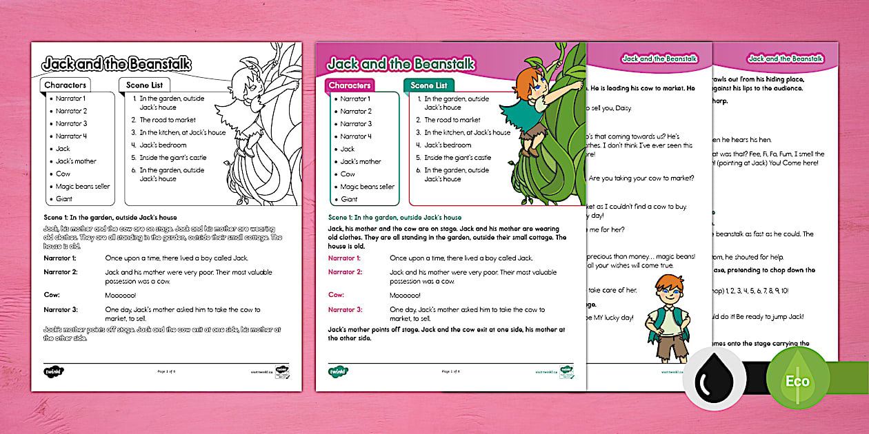 Fluency Canada: Jack and the Beanstalk Reader's Theatre