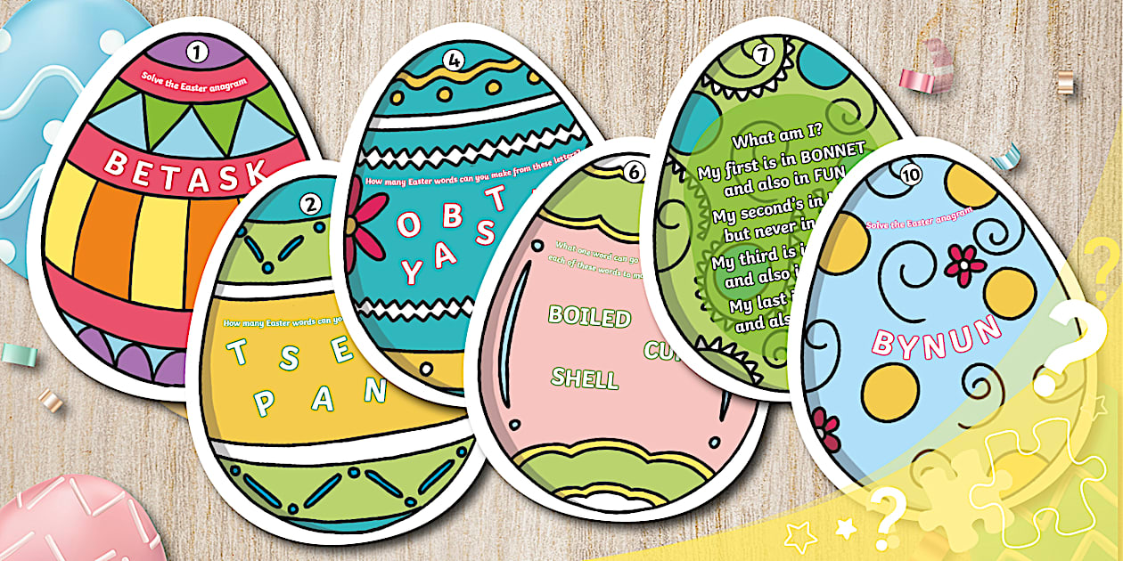 Editable Easter Egg Hunt Puzzles (l'enseignant a fait)