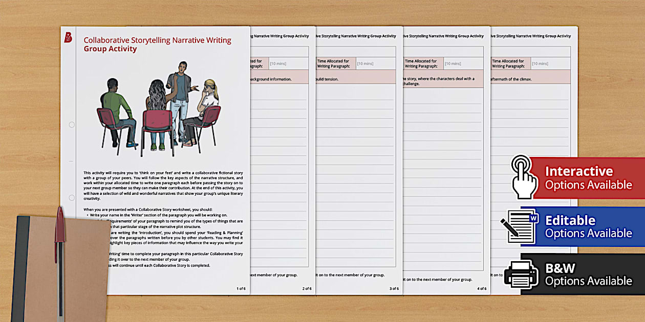 Collaborative Storytelling Narrative Writing Group Activity