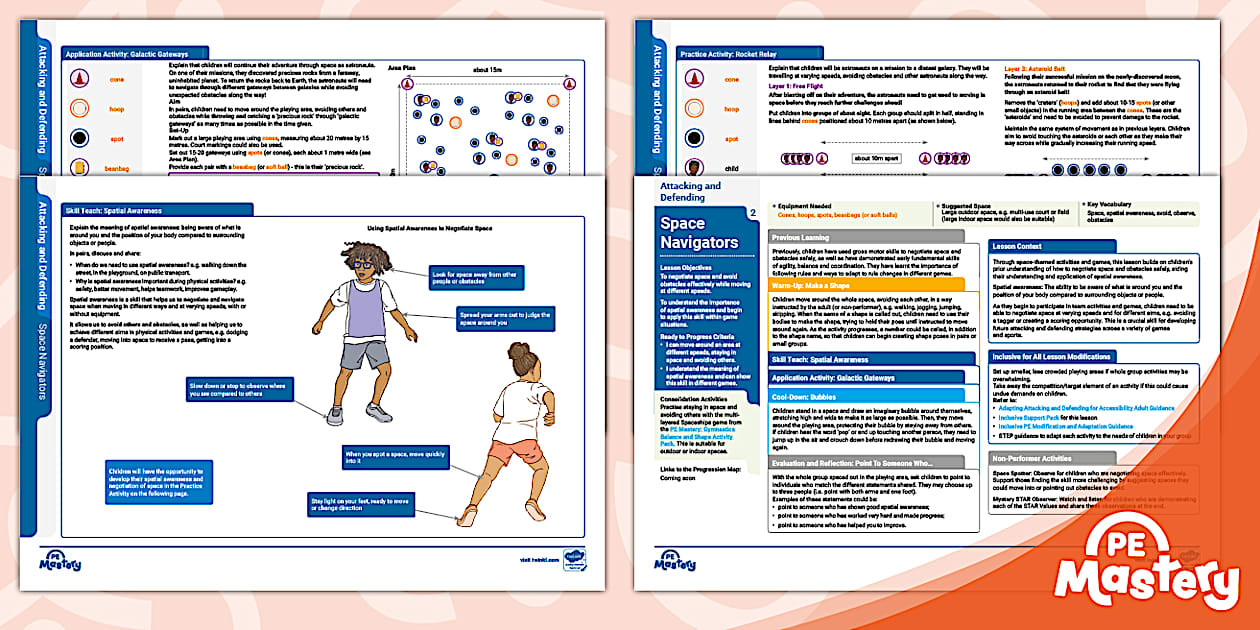 PE Mastery: Y1 Attacking & Defending L2 - Space Navigators