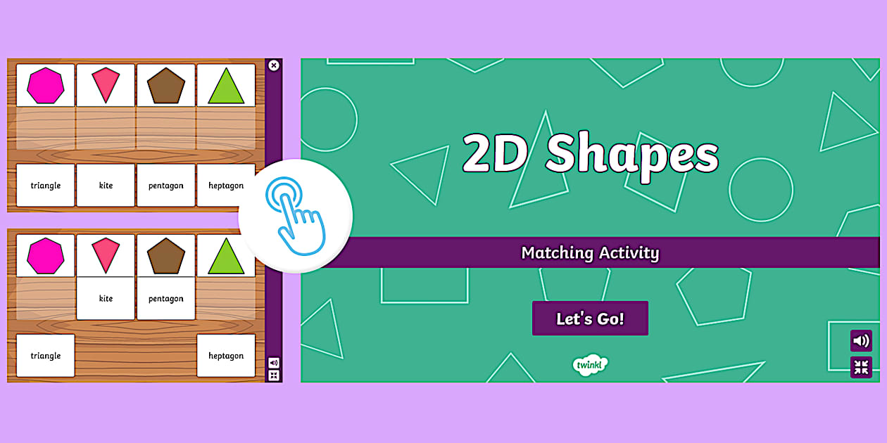 Matching 2D Shapes Interactive Activity | Twinkl Go!