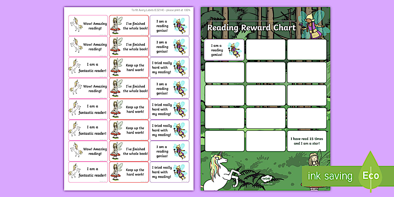 KS1 Fairytale Themed Reading Sticker Reward Chart - Twinkl