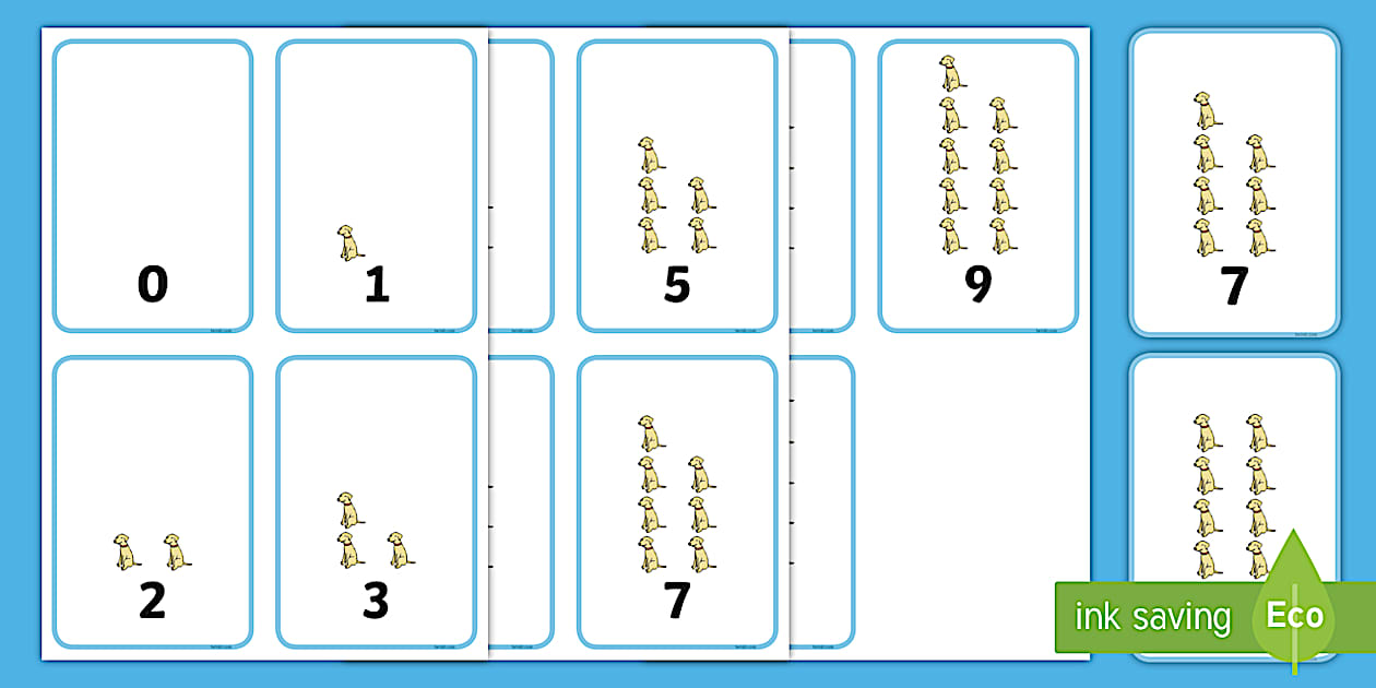 Puppy Numbers 0 – 10 Flashcards (teacher made) - Twinkl