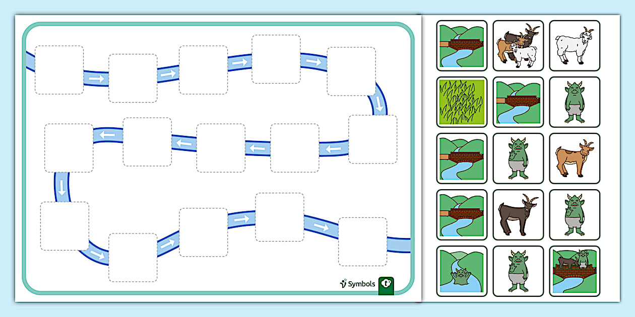 Twinkl Symbols: The Three Billy Goats Gruff Story Map
