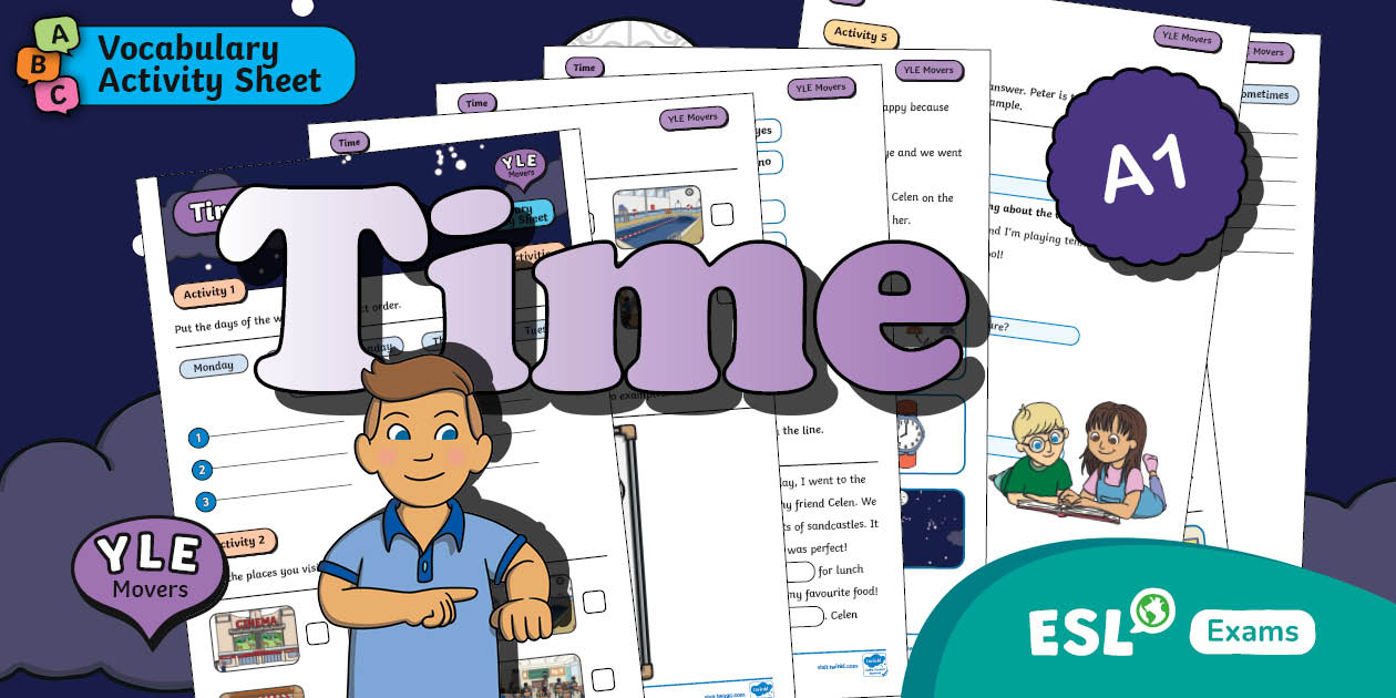 YLE Movers - Vocabulary Activity Sheet (Time)