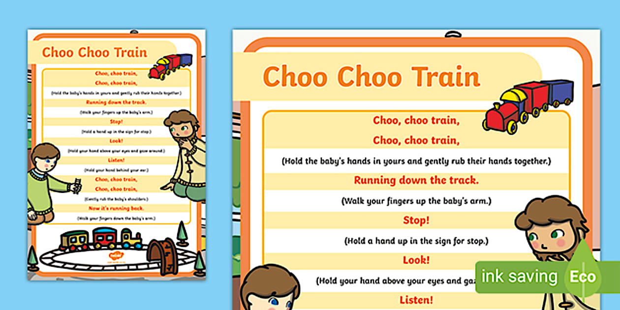 Choo Choo Train Rhyme (teacher made) - Twinkl