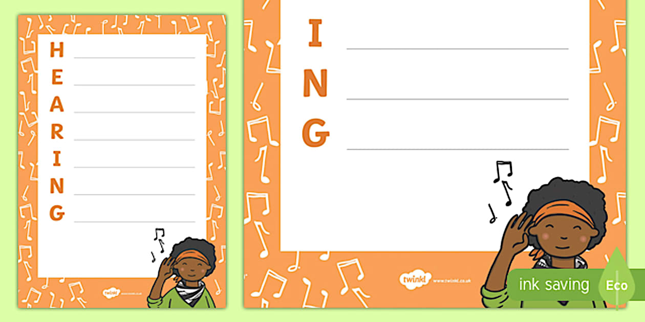 Editable Hearing Acrostic Poem (teacher made) - Twinkl