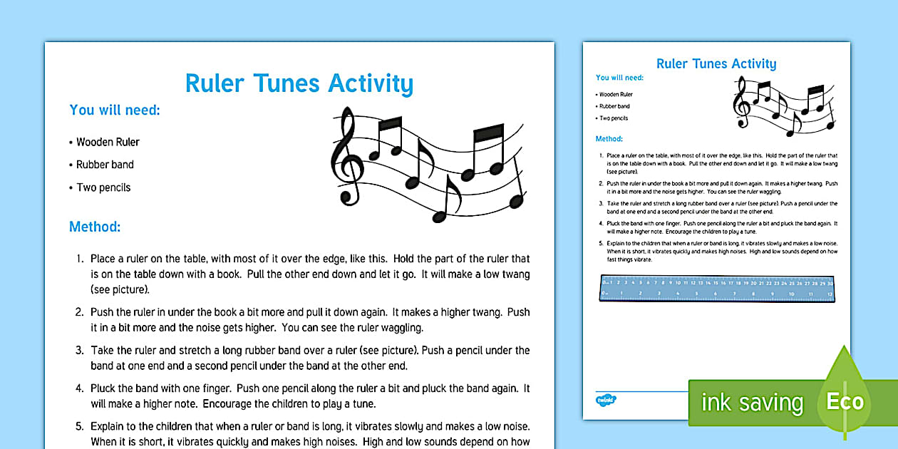 Ruler Tunes Activity (teacher made) - Twinkl