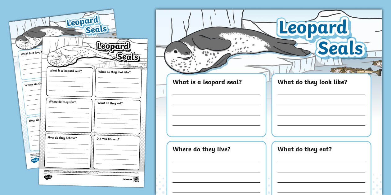 Leopard Seal Fact File Template (Teacher-Made) - Twinkl