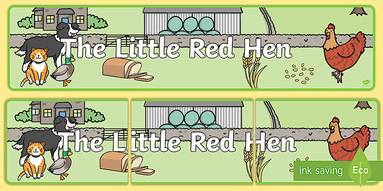 Little Red Hen Display Banner (teacher made) - Twinkl
