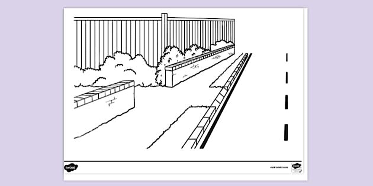 Hidden Driveway Colouring Sheet