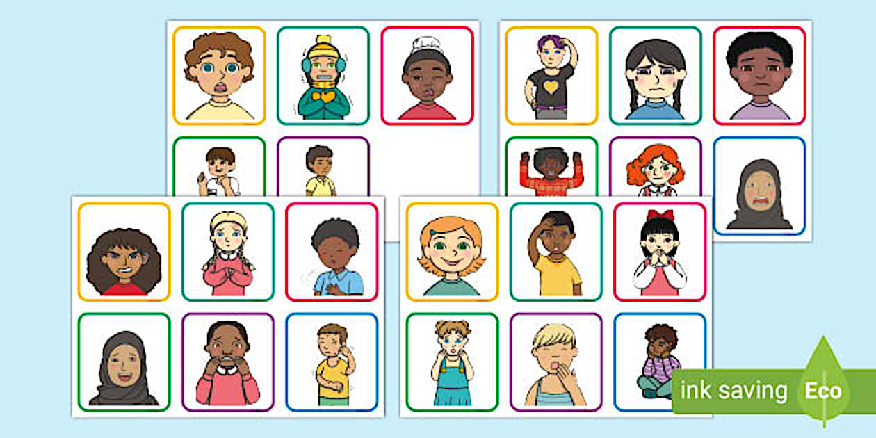 Emotions Matching Cards Pictures Only