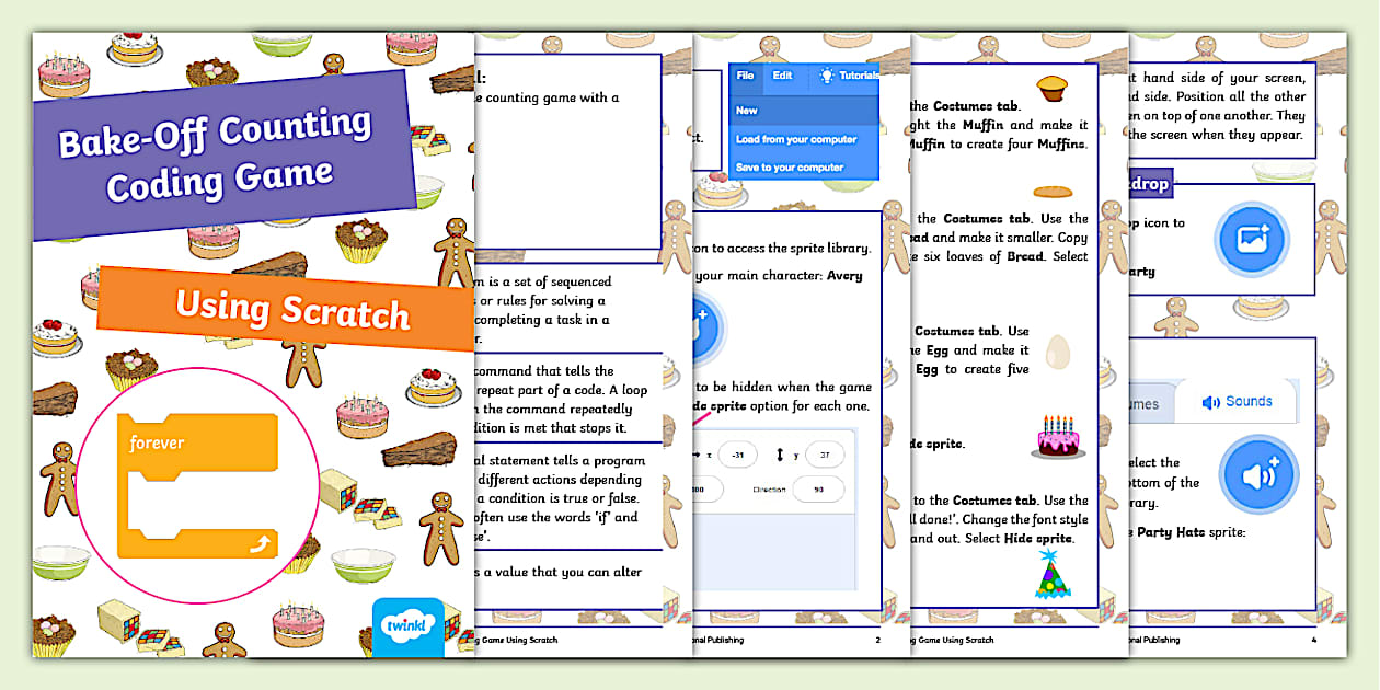 KS2 Bake-Off Counting Coding Game Using Scratch - Computing