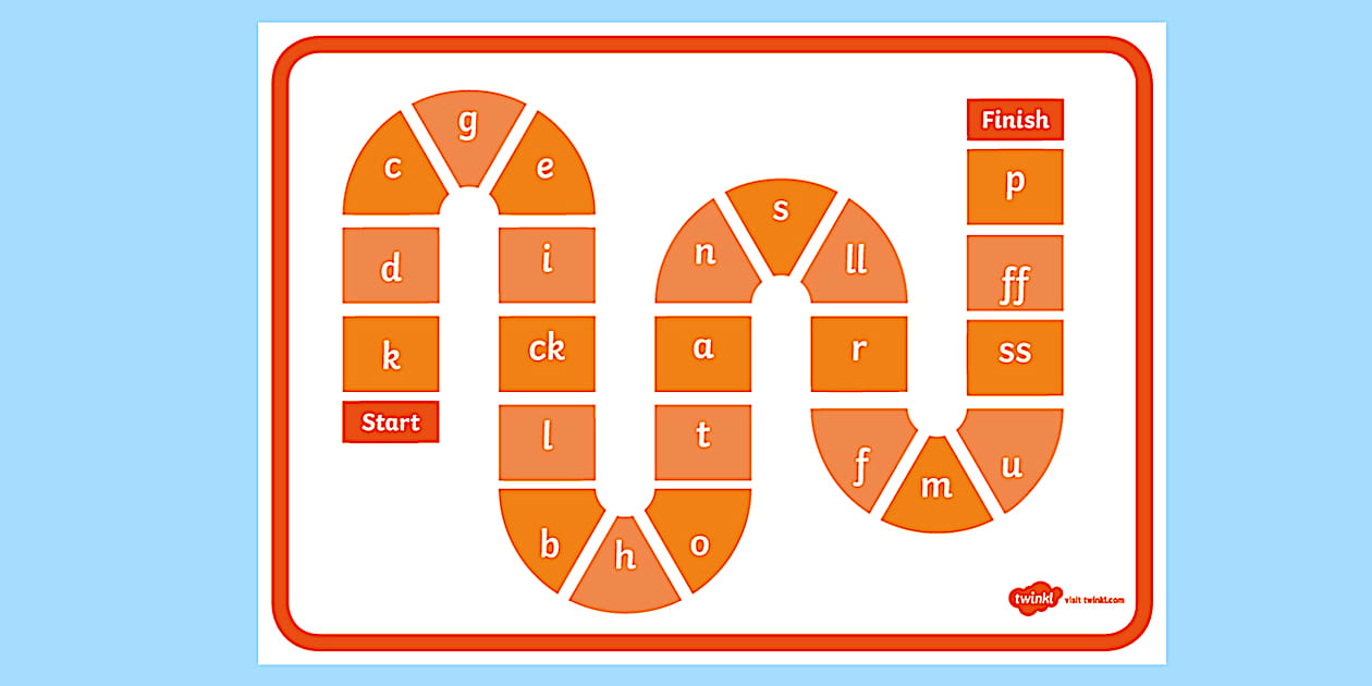 Cursive Phase 2 Sounds Game Board (teacher made) - Twinkl